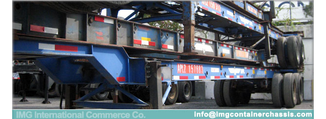 Used 40-45-48 Foot Extendable Container Chassis, IMG Internat Commerce